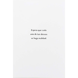 Greeting Card Feliz Cumpleanos - Happy Birthday in Spanish Espanol - Espero que cada uno de tus deseos se haga realidad