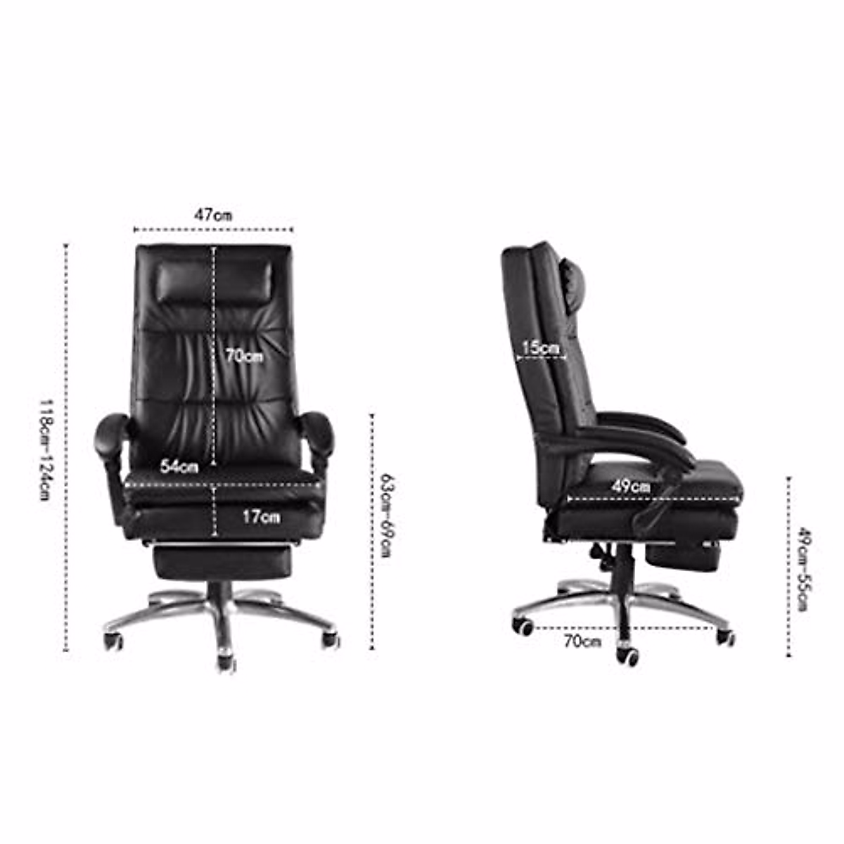 High Back Office Chair Executive Desk Chair with Padded Armrests,Adjustable Ergonomic Swivel Task Chair with Lumbar Support (Color :Black or Brown) (Color : D)