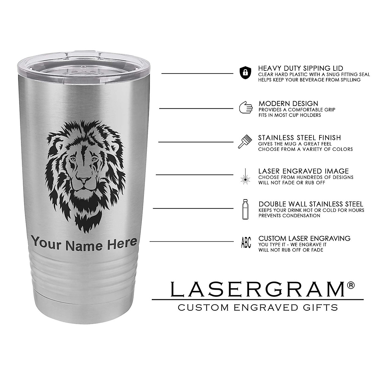 LaserGram 20oz Vacuum Insulated Tumbler Mug, Radiology, Personalized Engraving Included (Stainless Steel)