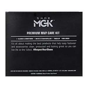Shoe MGK MVP Sneaker Cleaner Kit - Cleaner & Conditioner, Water & Stain Repellent, White Touch-Up, with Shoe Brush to Clean and Whiten Leather, Canvas, Fabric Shoes