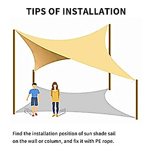 REPUBLICOOL Rectangle 8'x10' Brown Sun Shade Sail UV Block Awning Cover for Patio Garden Outdoor Backyard