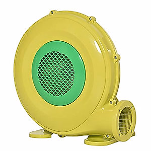 Outsunny Electric Air Blower 450-Watt Fan Blower Compact and Energy Efficient Pump Indoor Outdoor for Inflatable Bounce House, Bouncy Castle and Pneumatic Swimming Pool, Yellow