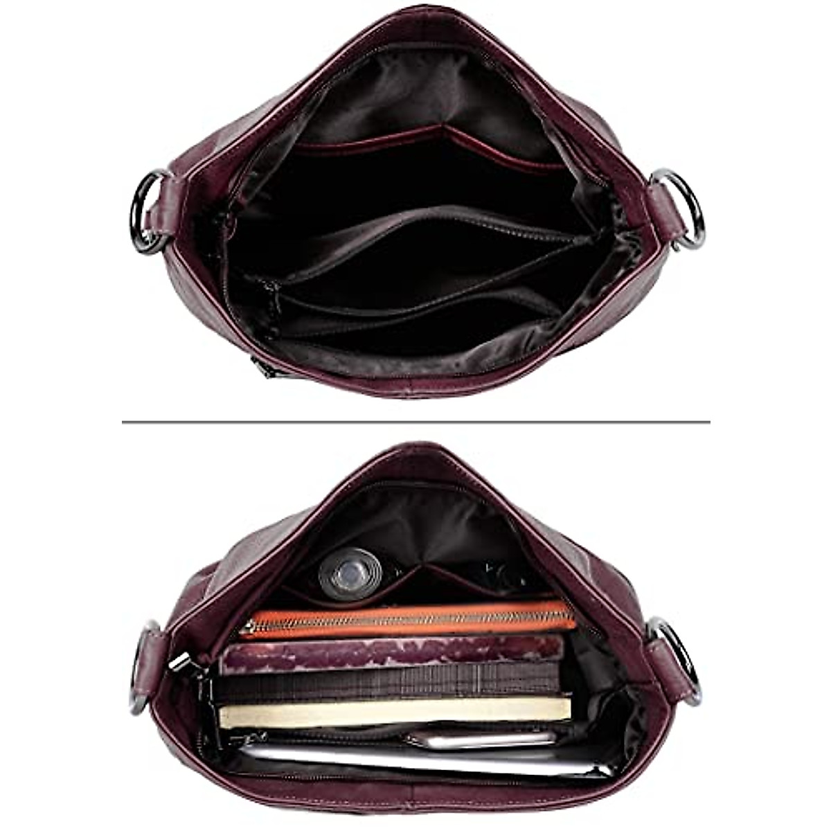 YALUXE Genuine Leather Shoulder Bag Stylish Womens Crossbody Travel Top-Handle