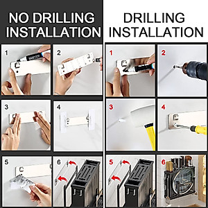Kitchen Knife Holder, Wall Mounted Cutting Board Pot Lid Holder Rack Countertop Organizer with Drainboard, Tableware Rack Flatware Caddy Pot Cover Lid Frame (Silver)