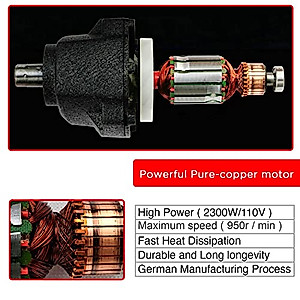 Goyappin 2300W Cement Mixer, Handheld Concrete Mixer for Drill,with 6 Adjustable Speed, Portable Electric Cement Mixer for Mixing Mud,Mortar, Plaster,Cement, Paint, Fodder