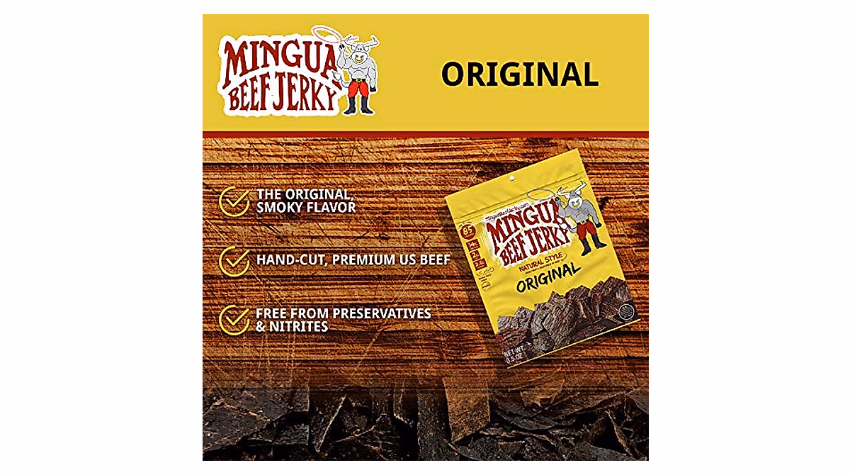 Mingua Beef Jerky in Original Flavor - Nitrite-Free Dried Meat - 100% ...