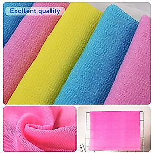 Exfoliating Washcloth Towel Japanese Washcloth Nylon Bath Wash Towel Korean Exfoliating Towel Body Beauty Washcloth Sponge Loofah Exfoliating Body Scrub Back Scrubber For Shower Cloth 3 Pack By ARCH&M