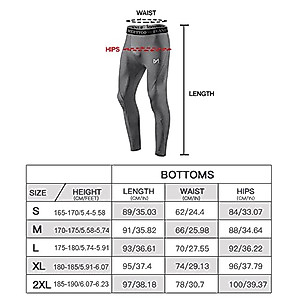 MEETYOO mens for Men, Cool Dry Sports Workout Running Tights Leggings Compression Pants, 3pcs-c, Large US