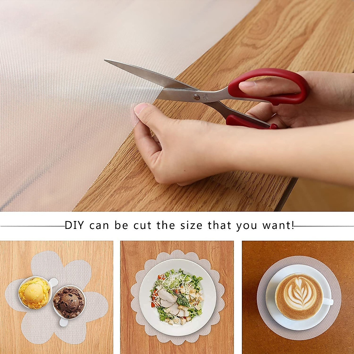 FACATH Clear Shelf Liner, Shelf Liners for Kitchen Cabinets & Washable Refrigerator Mat Pad, Wire Shelf Liner, Removable Poster Tape for Home, Office, Car, Outdoor Use, Damage-Free (12 inch x 10 Feet)