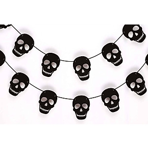 Seyal® Black Skull Garland - Birthday Decorations,Party Decorations,Party décor,Creative Decoration