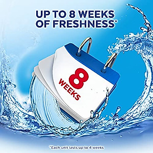 Lysol Automatic In-The-Bowl Toilet Cleaner, Cleans and Freshens Toilet Bowl, Atlantic Fresh Scent, 8 Count (Pack of 4)