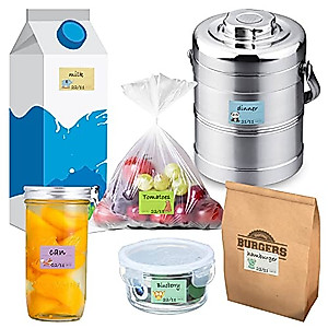 Waterproof Baby Bottle Label for Daycare Supplies,400PCS Removable Freezer Labels for Baby Food Containers, Breast Milk, Lunch Boxes, Organizing, Date Stickers to Write on-Sticky and Easy Peel Off