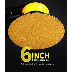 Keeimp 6 Inch Sanding Discs Hook and Loop No Hole, Da Sandpaper for Automotive and Woodworking, 80, 120, 220, 320, 400 Grit, 20 PCS Each Grit(Pack of 100)