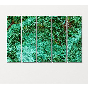 Emerald Green Marble Canvas Print 3 Panels / 36x24 inches