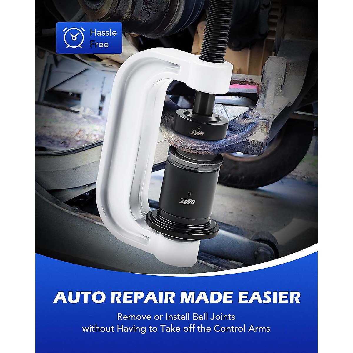 Orion Motor Tech Ball Joint Press Kit, Heavy Duty Ball Joint Tool with 4x4 Adapters, Ball Joint Removal Tool Kit for Most 2WD and 4WD Cars and Light Trucks