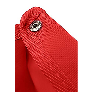 Foldable Shoe Cover Holder (Red) with Bonus Please Use Shoe Covers, Double Sided, Door Hanger