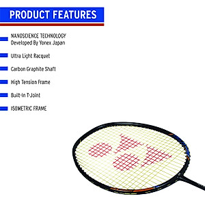 YONEX Nanoray Light 18i Graphite Badminton Racquet (Black)