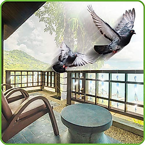 De-Bird Bird Scare Rods - Bird Repellent Woodpecker & Pigeon Deterrent Outdoor Spinning Repeller Device for Garden or Yard