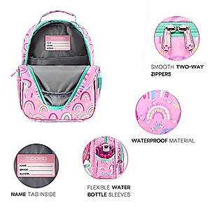 mibasies Toddler Backpack for Girls and Boys 2-4, Preschool Kindergarten Backpack, Cute Kids Backpacks for Girls(Rainbow)