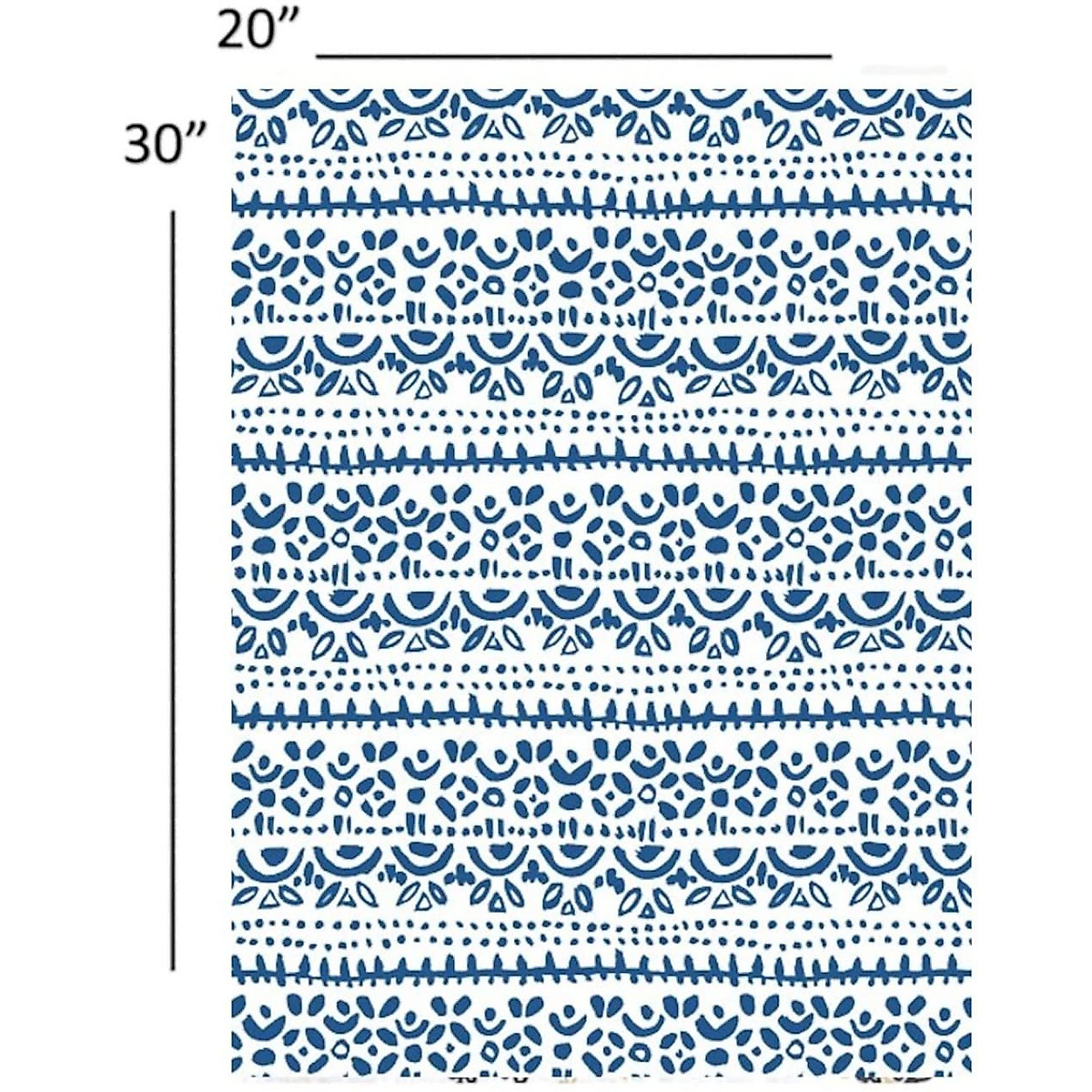 Tissue Paper with Designs - Blue and White Tissue Paper For Gift Wrapping Decoupage Crafts 24 Decorative Sheets 20" X 30" (PERSIAN LACE)