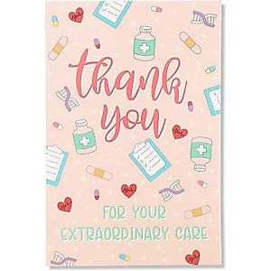 Nurse Appreciation Thank You Cards with Envelopes, 6 Designs (4 x 6 In, 24 Pack)