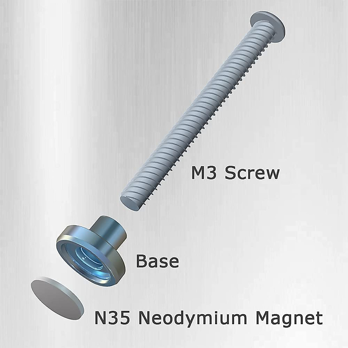 M3 Magnetic Screw Set, Suitable for Fixing 25mm Thickness Cooling Fan on The Surface of Various Electronic Products (10 Pack)