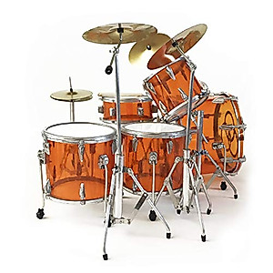 FanMerch Drum Kit Led Zeppelin, John Bonham, Tribute Vistalite Transparent Amber Mini Drum Set Replica Collectible