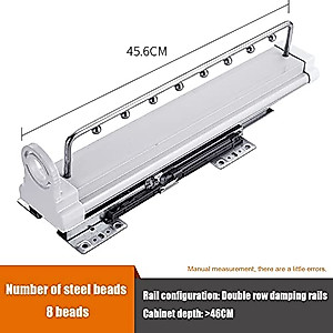 Heavy Duty Retractable Closet Pull Out Rod,Extendable Valet Rod Clothing,Ball Bearing Rail Slide Pull-Out,Hanging Rod for Closet Storage, Laundry Room,5 Pcs Pants Rack