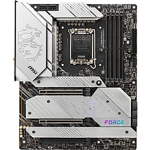 MSI Z690 Force WiFi Gaming Motherboard (ATX, 12th Gen Intel Core, LGA 1700 Socket, DDR5, PCIe 4, CFX, M.2 Slots, Wi-Fi 6E)