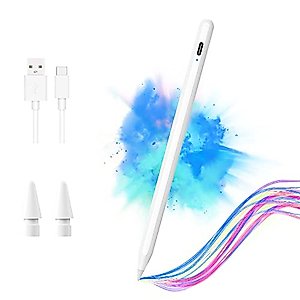 Stylus Pen with Tilt Sensitive & Palm Rejection, Active Pencil Compatible with (2018-2022) Apple iPad Pro 11/12.9 Inch, iPad 10.2 7/8/9th Generation, iPad Air 3rd/4th, iPad Mini 5/6th Gen