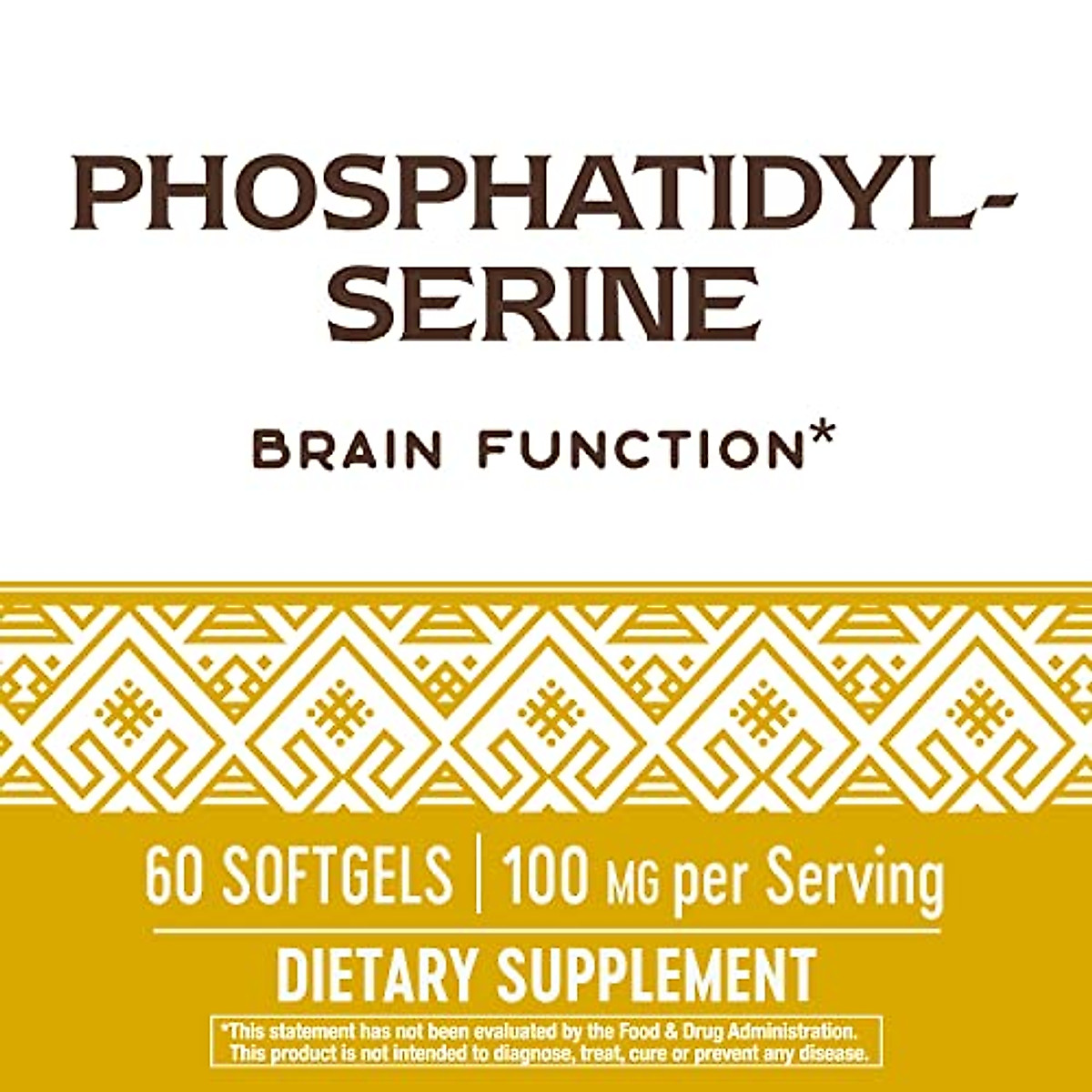 Nature’s Way Phosphatidylserine, For Brain Function*, 100 mg per Serving, 60 Softgels