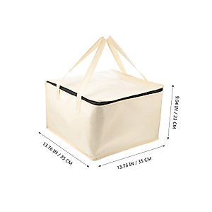 Luxshiny 2pcs Cake Insulation Bag Insulated Pizza Bag Insulated Grocery Insulated Casserole Bag Storage Bag Grocery Bag Food Bag Hot Portable Cloth Cooler Bag