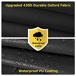 AKEfit Chest Freezer Cover Deep Freezer Covers For Outside 5.0 Cubic Feet Freezer Waterproof Top 3 Sides Zipper Can Be Opened （27 "L x 22 "W x 33 "H）Black