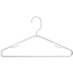 Tamor Plastics Corp. 6808/10WH.14 Cheerful Tubular Plastic Clothes Hanger (Pack of 10)