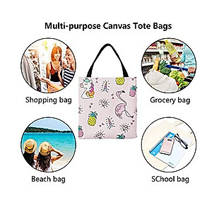 Yeshop Video Game Blue Personalized Canvas Tote Bags, Reusable Bags for Shopping,Travel,School Handbag Gift, 14.17 inch * 14.57 inch