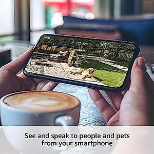 Blink Outdoor 4 (newest model), Wire-free smart security camera, two-year battery life, two-way audio, HD live view, enhanced motion detection, Works with Alexa – 5 camera system