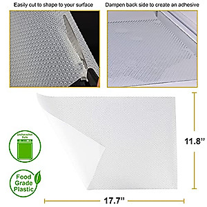 Clear Refrigerator Liners for Shelves Washable – 9 pc Customizable Washable Refrigerator Liners, Shelf Liners for Glass Shelves