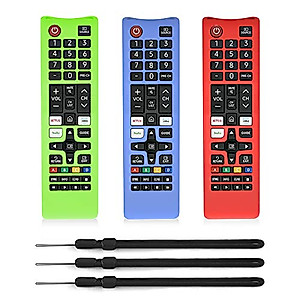 [3 Pcs] Protective Cover for Samsung TV Remote, Silicone Protective Case Compatible with Samsung Smart TV Remote BN59-01301A Bn59-01315A Bn59-01199F [Light Weight/Anti Slip/Shock Proof/Glowing]