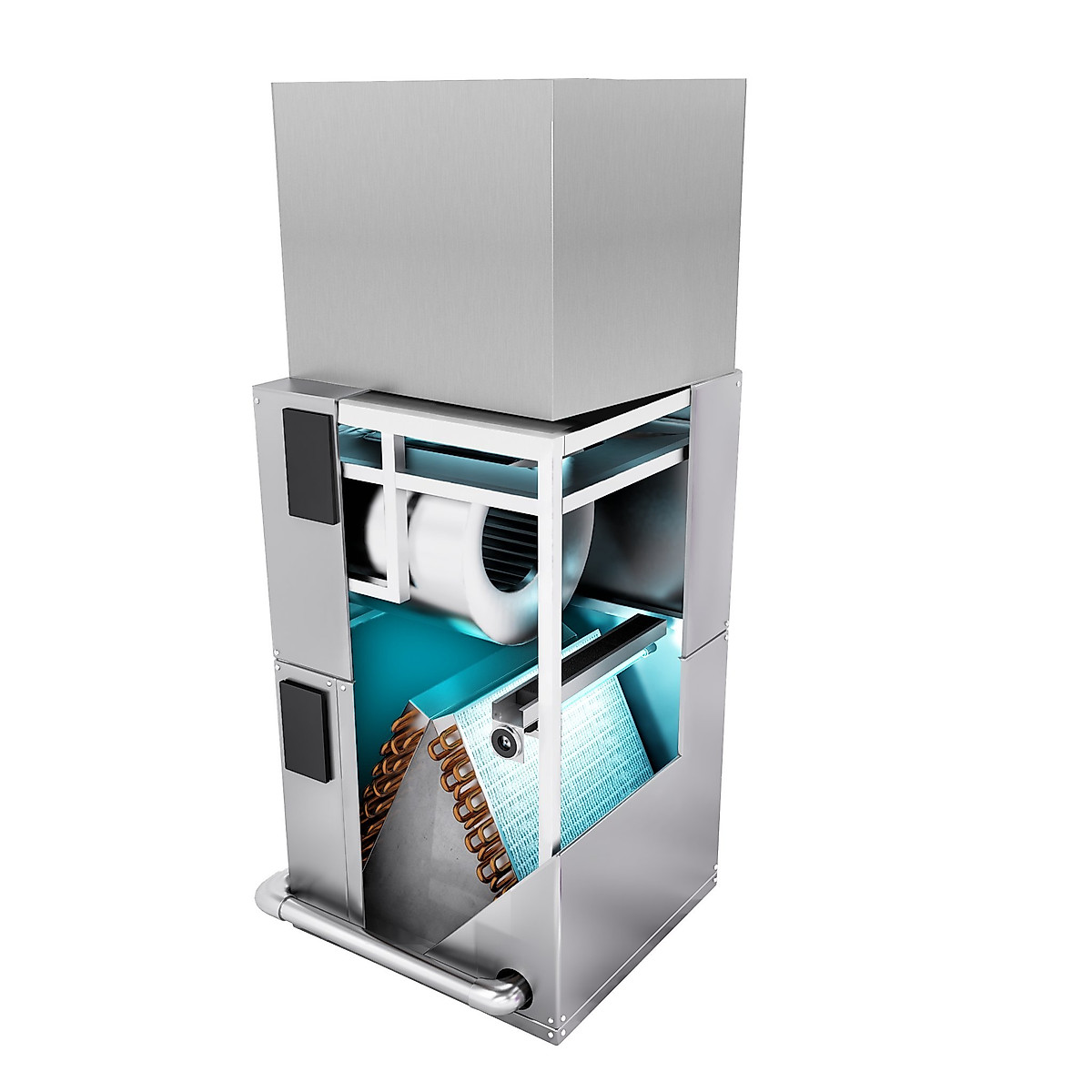 Pure UV Whole House PCO UV-C Light system with Activated Carbon filter with magnet for HVAC Ac air conditioning coil. 16.75" long