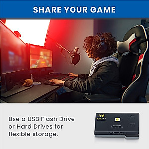 MuxLab Video Capture Recorder Device | HDMI to USB Recorder | Capture Video 1080P 60FPS | Save 1080P 30FPS | for PC, Game Consoles, TV Set Top Boxes | No Driver Required | Portable Game Recorder