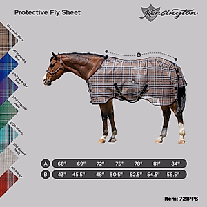 Kensington Breathable and UV Protective Sheet SureFit All Season Protection for Horse - 81", Lavender Mint