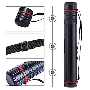 Colcolo Telescoping Document Poster with Shoulder Strap Plastic Adjustable Artwork Holder Box for Scroll Drawings Picture Blueprint