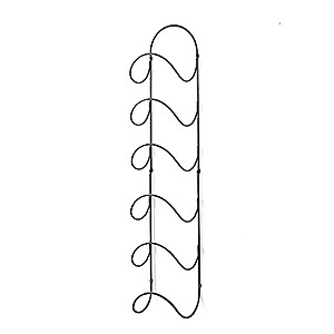 Autree Metal Wire Towel Rack Wall Mount Storage,Towel Rack Holder with 6 Compartments,Metal Wine Racks Wall Mount,Shelves for Bathroom Towels Black