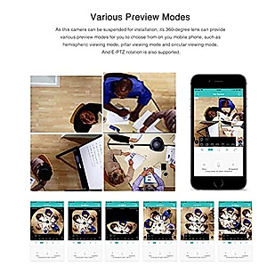 RUSFEIDA Smartbulb360 Security Camera, 360 Degree Panoramic Indoor/Outdoor Wireless IP WiFi Camera for Baby/Pet/Nanny/Elder/Home, Color Night Vision, Motion Detection, Two Way Talk, E27 Light Socket