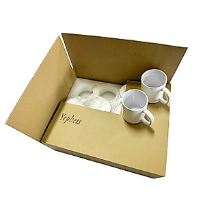 Yephets Sublimation Mugs, 12Pcs Coffee Mugs Blank White Ceramic Coffee Mug Set Sublimation Cups 11 oz Christmas Coffee Mug for Hot Chocolate Latte Tea Milk DIY Products