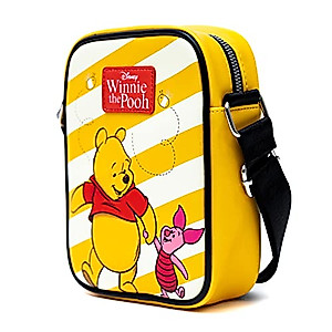 Disney Bag and Wallet Combo, Winnie the Pooh and Piglet Golden Yellow, Vegan Leather