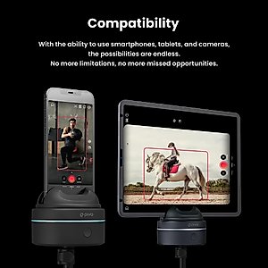 Pivo Max Performance Auto Tracking Phone Holder, Horse Tracker, Face & Body AI-Powered for Equestrians and Athletes, 360° Rotation for DSLR Camera with Remote Control