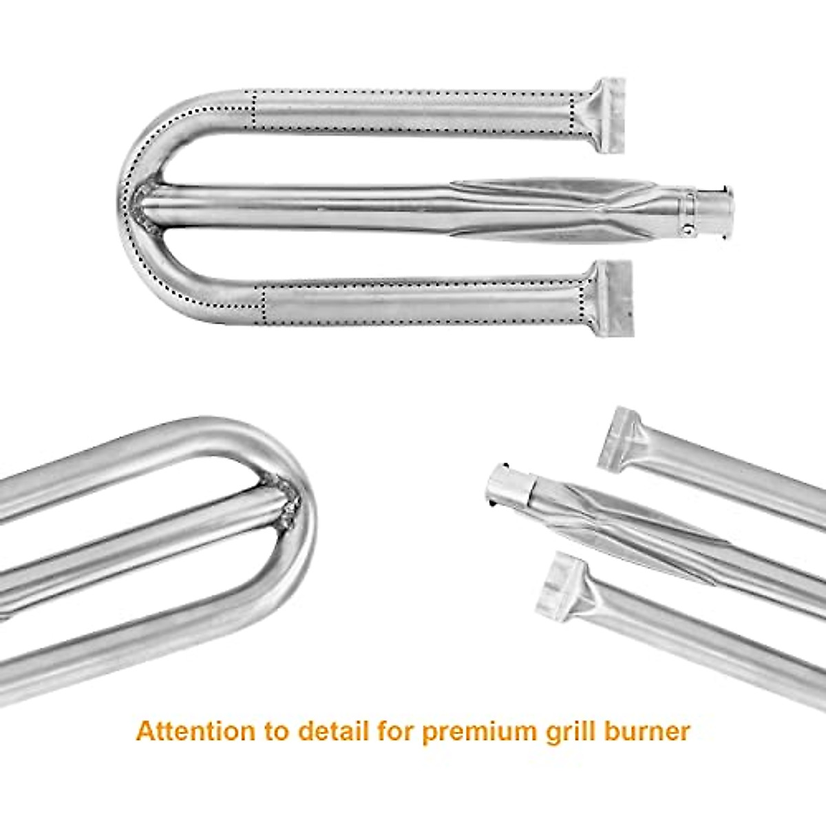 BBQ-PLUS Stainl Steel Grill Burner Tubes Replacement Kits for Calise OK2000, OK2000E, OK3000,Lucullan,Outdoor Kitchen Concepts Grill,3 Pack