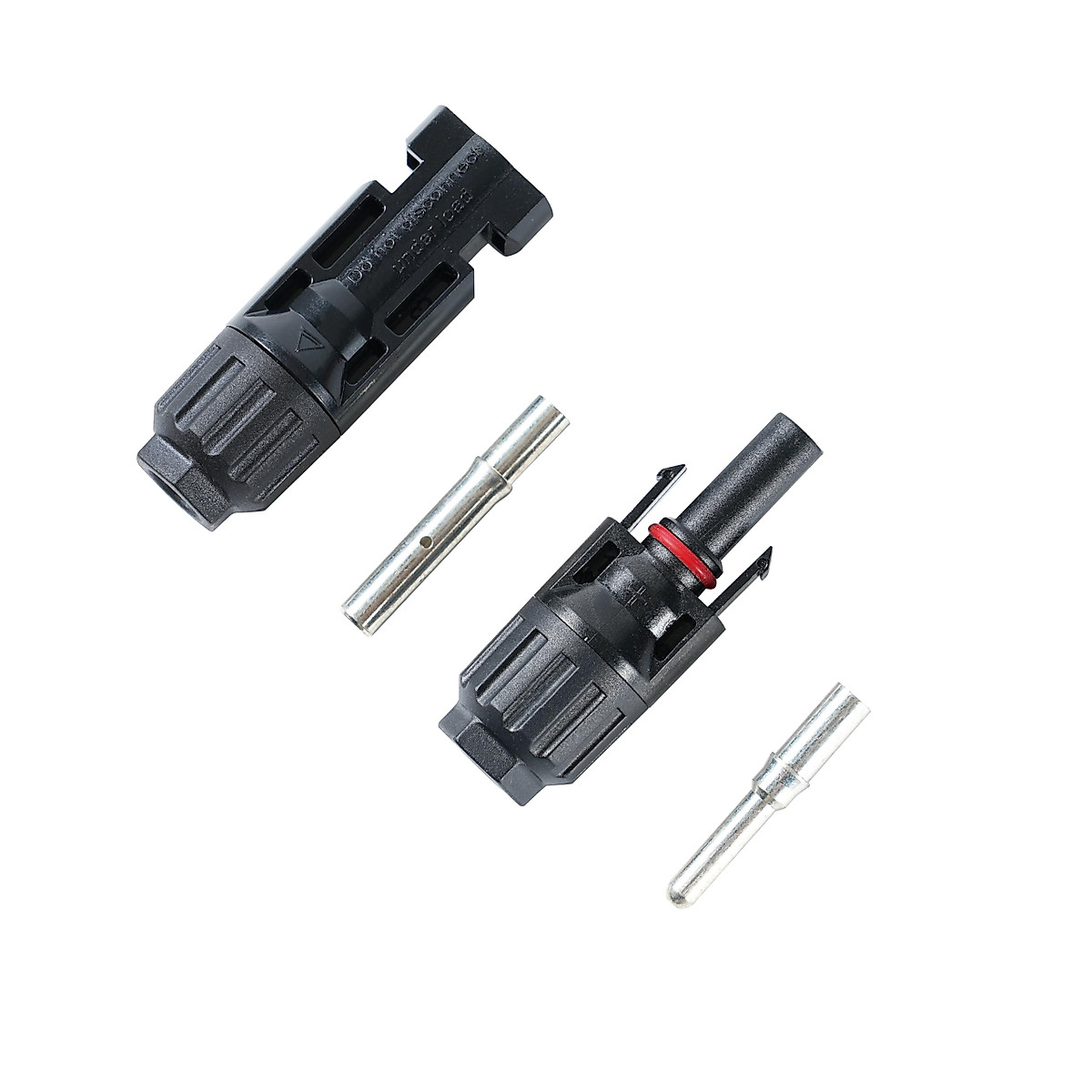 WBGADAM 12AWG Solar Panel Extension Cable 6.6FT/2M 4mm² with Female and Male Connector Solar Panel Cable for Solar Panels (6.6 Feet Red + 6.6 Feet Black)