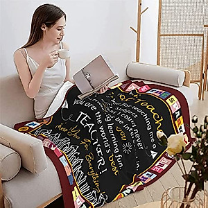 KOPOEELK Teacher Gifts for Women Blanket, Teacher Appreciation Gifts for Birthday Christmas, Funny Teacher Blanket Gifts Soft Cozy Throw Blanket 60x50 Inches